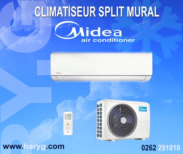 CLIM PAC AIR/AIR 9000BTU MURAL MIDEA 09HRDN1 SCOP:4-SEER:6.1